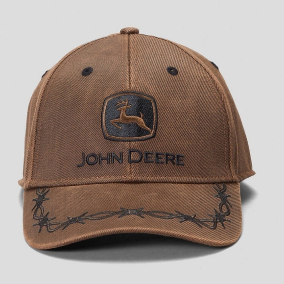 John Deere | Accessories | John Deere Oilskin Look Cap Brown | Poshmark